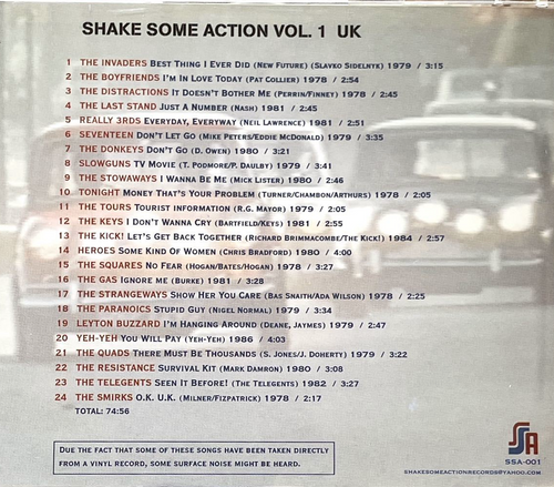 V.A. (パワーポップ、ネオモッズ・コンピ) - Shake Some Action Vol.1 UK (EU 限定再発 CD/ New)