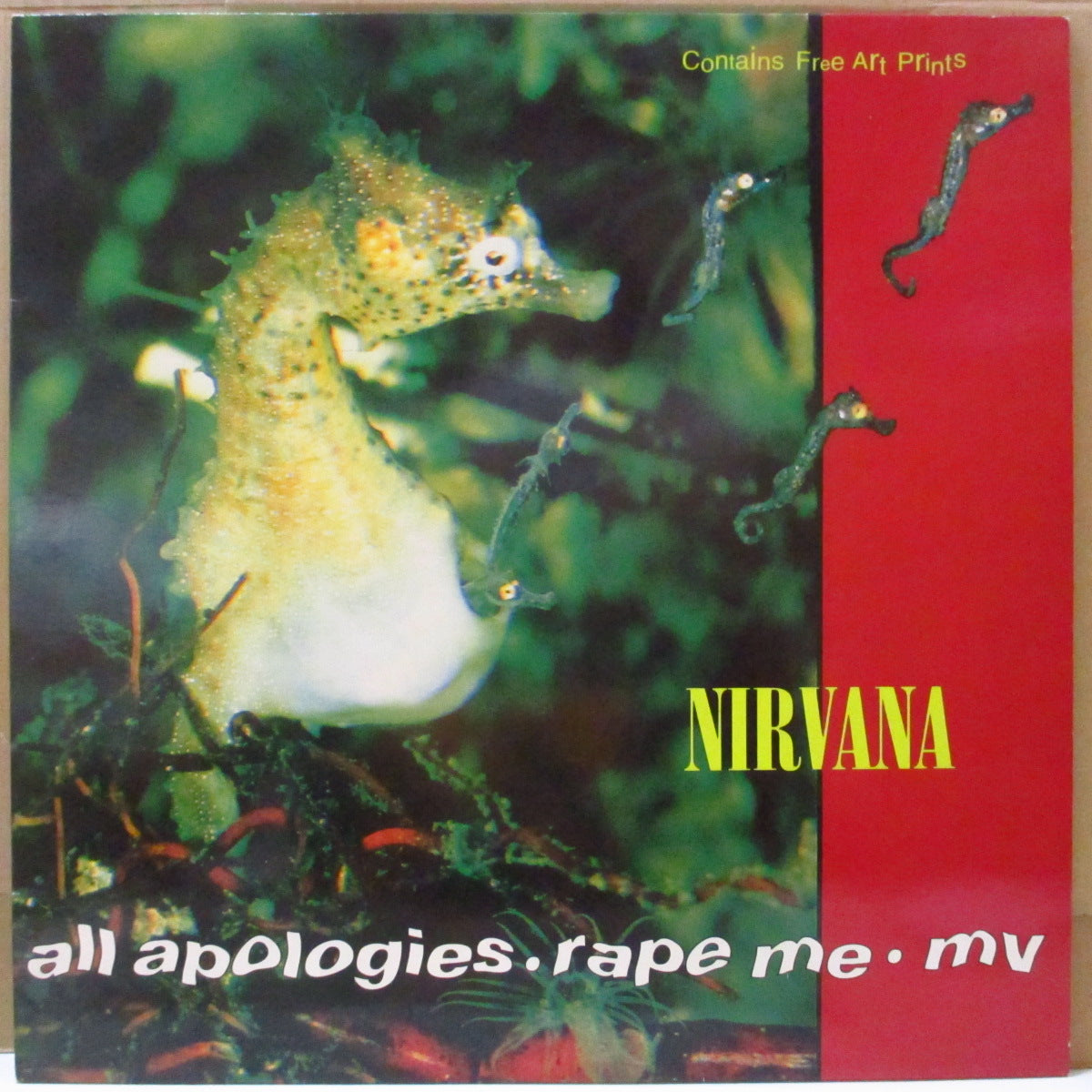 NIRVANA (ニルヴァーナ) - All Apologies +2 (UK オリジナル 12"+2xフリー・アートプリント)
